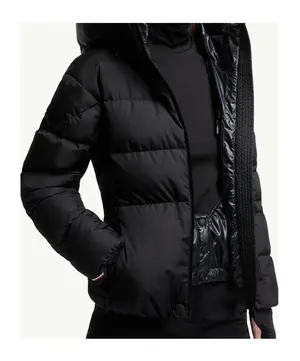 Moncler Belted Hooded Down Jacket - Black