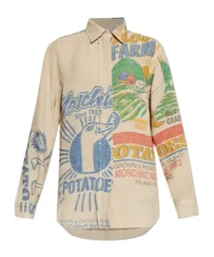 Moschino Farm Print Linen Shirt - No
