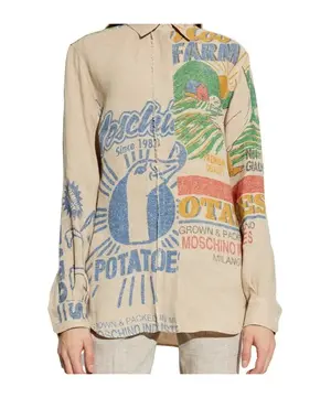 Moschino Farm Print Linen Shirt - No