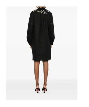 Valentino Garavani Floral Embroidered Long Sleeve Dress