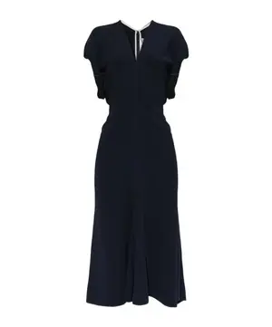 Victoria Beckham Edith Midi Dress - Navy