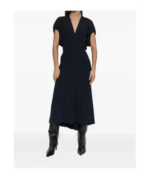 Victoria Beckham Edith Midi Dress - Navy