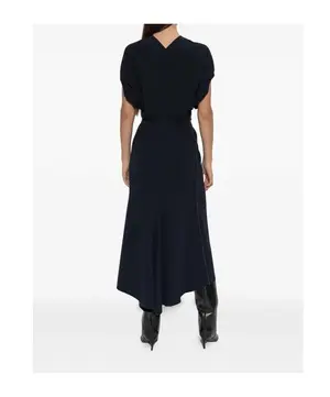 Victoria Beckham Edith Midi Dress - Navy
