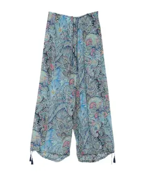 Etro Paisley Wide-leg Pants - Blue