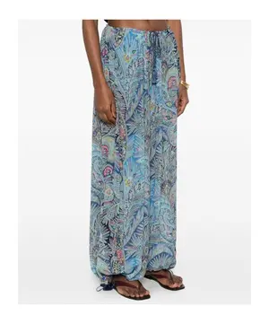 Etro Paisley Wide-leg Pants - Blue
