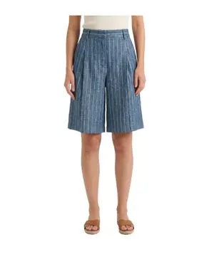 ERMANNO FIRENZE Pinstriped Bermuda Shorts