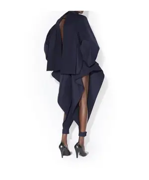Alaïa Mid-rise Tapered Trousers With Ruffled Edges