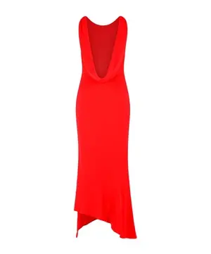 Andamane Asymmetrical Hem Skirt - Red