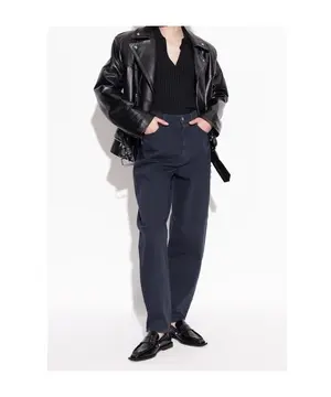 GANNI Square-toe Loafers With Block Heel - Black