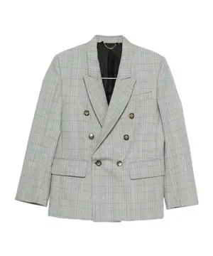 Victoria Beckham Double-breasted Tailored Blazer With Notched Lapel - Gray