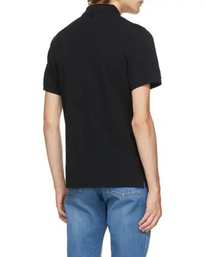 AMI Paris Logo Embroidered Short-sleeve Polo Shirt - No