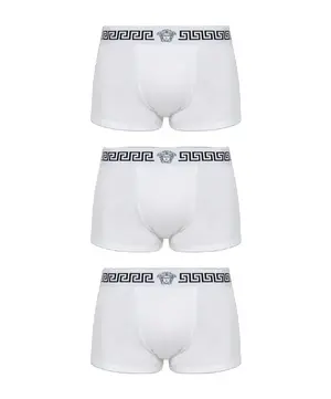 Versace Greca Logo Three-pack Boxer Briefs - No