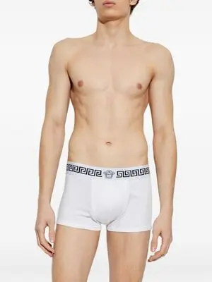 Versace Greca Logo Three-pack Boxer Briefs - White