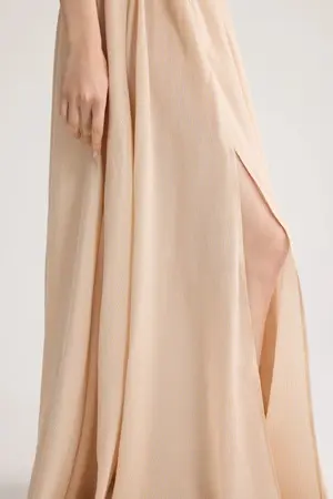 PATOU Ribbon Maxi Skirt - Beige