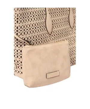 GIANNI CHIARINI Mashup Perforated Tote Bag