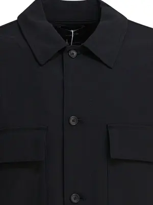 Vince Wool-blend Overshirt Jacket - Black
