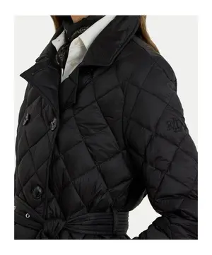 Ralph Lauren Quilted Insulated Jacket With Lapel Collar And Front Ties