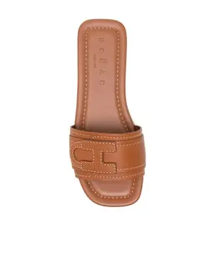 Hogan H685 Logo Detail Sandals - Brown