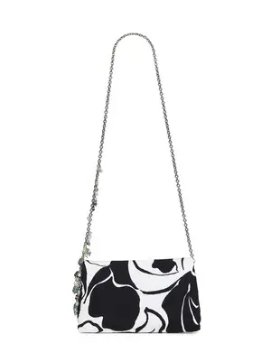 Dries Van Noten Beaded Floral Shoulder Bag - Black