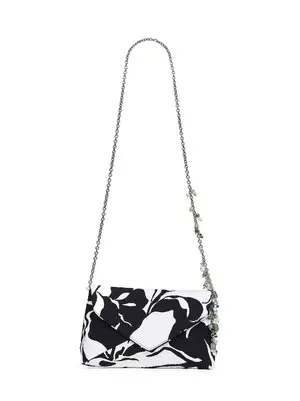 Dries Van Noten Beaded Floral Shoulder Bag - Black