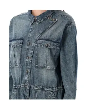 Isabel Marant Étoile Buttoned Denim Jumpsuit - Blue