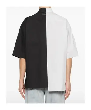 MAISON MARGIELA Striped Panelled Button-up Shirt