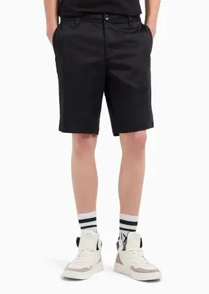 Armani Exchange Logo-plaque Shorts - Black