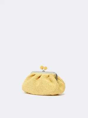Max Mara Pasticcino Woven Clutch Bag - Yellow