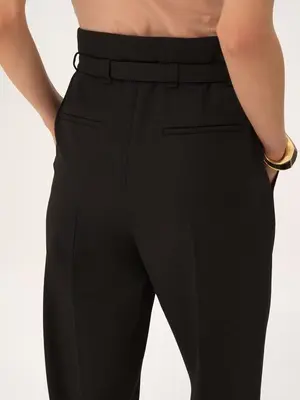 Chloé High-waisted Belted Wide-leg Trousers