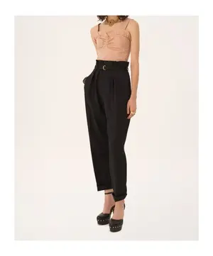 Chloé High-waisted Belted Wide-leg Trousers