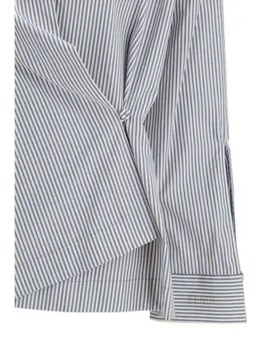 Fendi Striped Asymmetric Long-sleeve Shirt - Gray