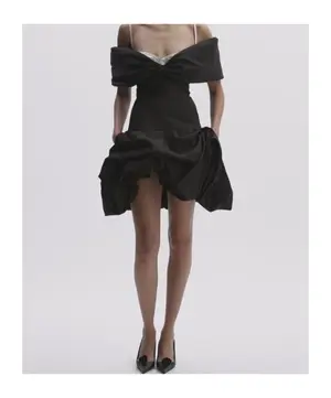 Magda Butrym Draped Shawl-collar Midi Dress