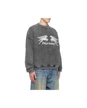 REPRESENT Pegasus Logo Crewneck Sweatshirt - Black