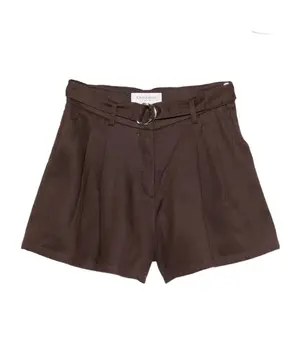 ERMANNO FIRENZE Pleated Belted Shorts