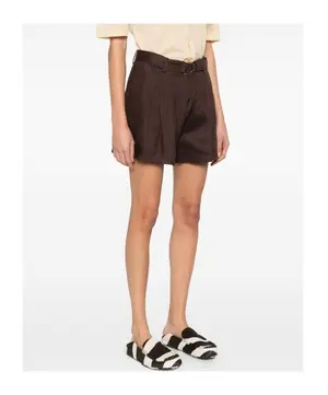 ERMANNO FIRENZE Pleated Belted Shorts