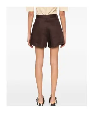 ERMANNO FIRENZE Pleated Belted Shorts