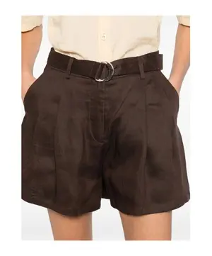 ERMANNO FIRENZE Pleated Belted Shorts