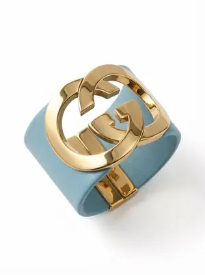 Gucci Interlocking G Cuff Bracelet - Ice Blue Gold