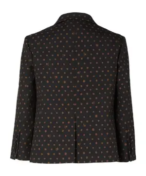Fendi Double-breasted Falena Dots Printed Jacket - Black