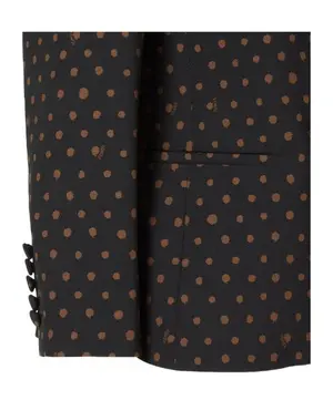 Fendi Double-breasted Falena Dots Printed Jacket - Black