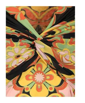 Etro Draped Floral Print Off-shoulder Top