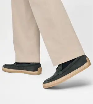 TOD'S Suede Loafers - Black