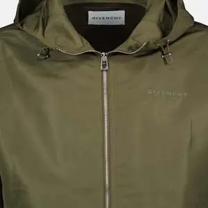 Givenchy Zip-up Hooded Coat With Drawstring - Khaki