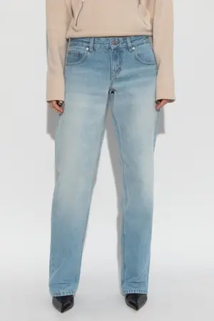 Victoria Beckham Logo Patch Straight-leg Jeans