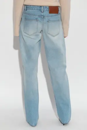 Victoria Beckham Logo Patch Straight-leg Jeans