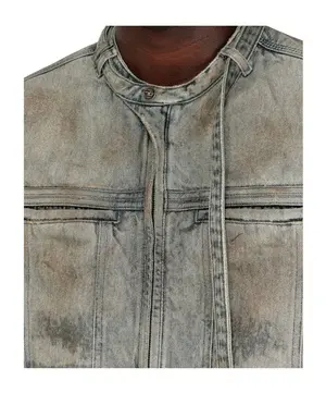 DIESEL® Slim Denim Jacket With Zip Closure - Grey