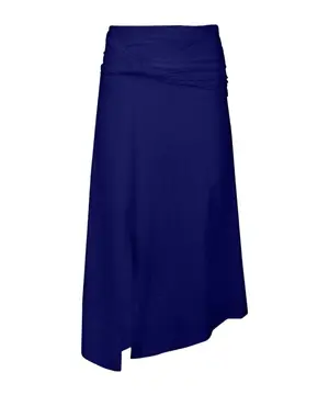 Victoria Beckham Ribbed Twist-front Skirt - Navy