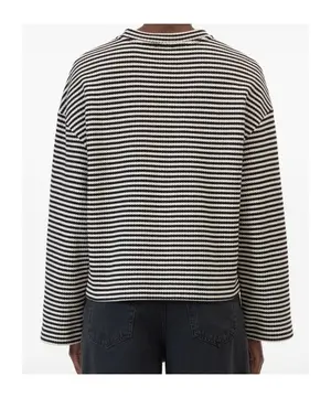 Closed Striped Longsleeve Knit Top