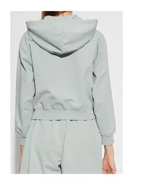 Moschino Tape Zip Hoodie Sweatshirt - White