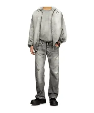 DIESEL® 2080 D-reel Relaxed Regular Waist Distressed Jeans - Grey